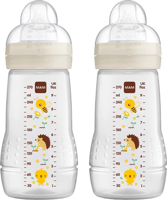 Babyfles Easy Active ™ 270 ml, bijen/heggenmus in een dubbele ...