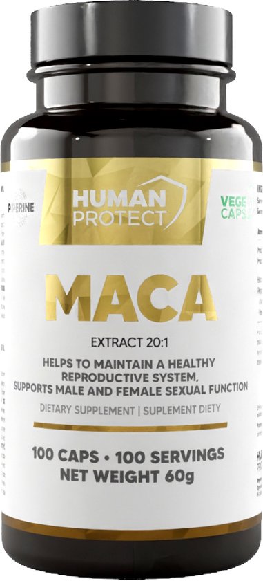 Human Protect - Maca - 100 caps - 100 doseringen - Superfood ...