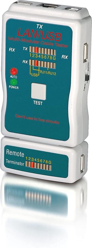 Kabeltester voor LAN en USB met LED-indicatoren | bol