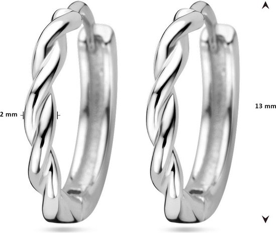 Zilveren klapoorringen gedraaide buis 1338052 | bol