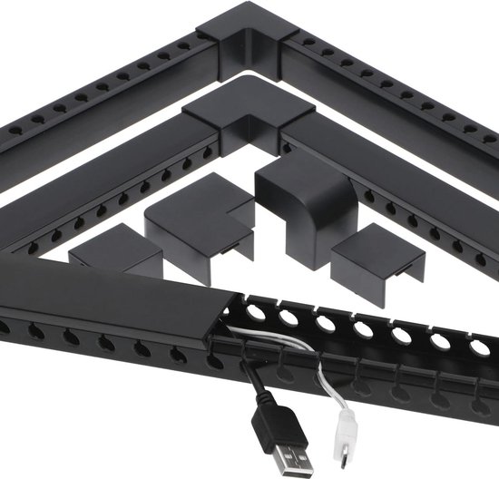 Kabelgoot set 35 m met connectoren - kabelgeleiding kabelmanagement ...