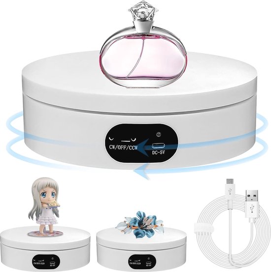 Draaibaar Elektrisch Presentatiestandaard - 360 Graden Draaiplateau voor... | bol