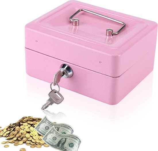 Mini Geldkistje met Slot - Dubbellaags Veiligheidskistje voor Geld en ...