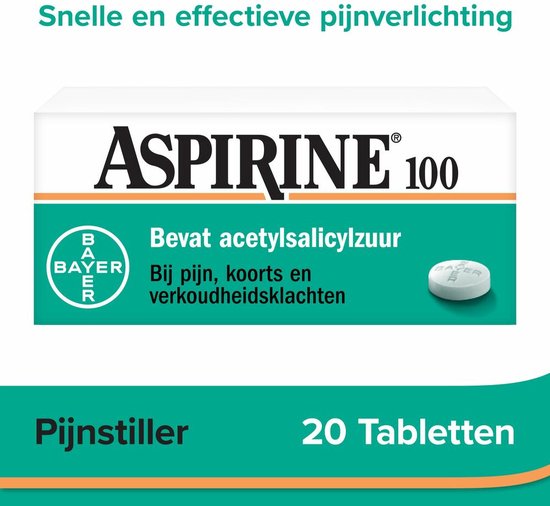 Aspirine 100 mg - 2 x 20 tabletten - Voordeelverpakking | bol