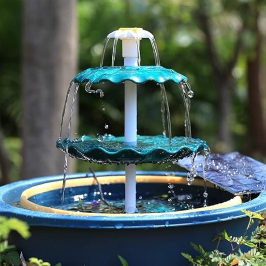 Solar Fontein op Zonne Energie - Vogelbad - Waterornament voor Buiten ...