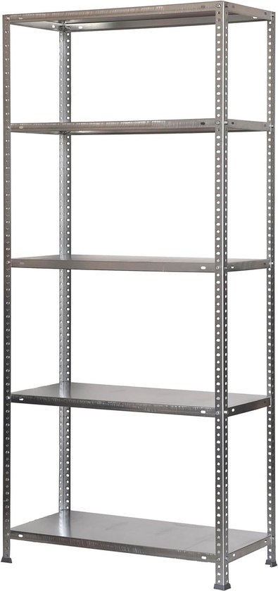 Metalen rek - verstelbaar - opbergrek - 5 planken - 75 kg - 1800 x 900 ...