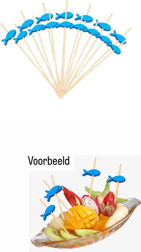 Akyol - 10 x cocktail prikkers vissen - verjaardag cocktailprikker ...