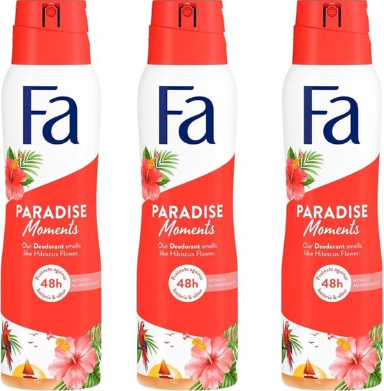 Fa Deo Spray - Paradise Moments - 3 x 150 ml | bol