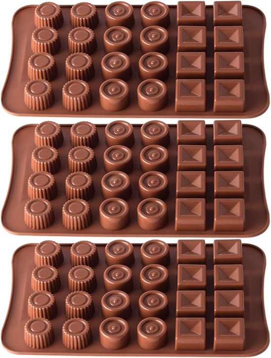 Chocolade vorm Siliconen Herbruikbare chocoladebakvorm Gereedschap ...