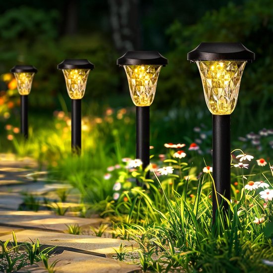 8 stuks led-buitenverlichting op zonne-energie voor buitenpad terras ...