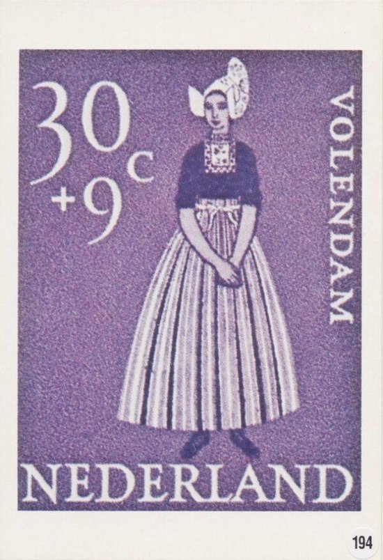 Briefkaart met afbeelding Klederdracht van Volendam postzegel | bol