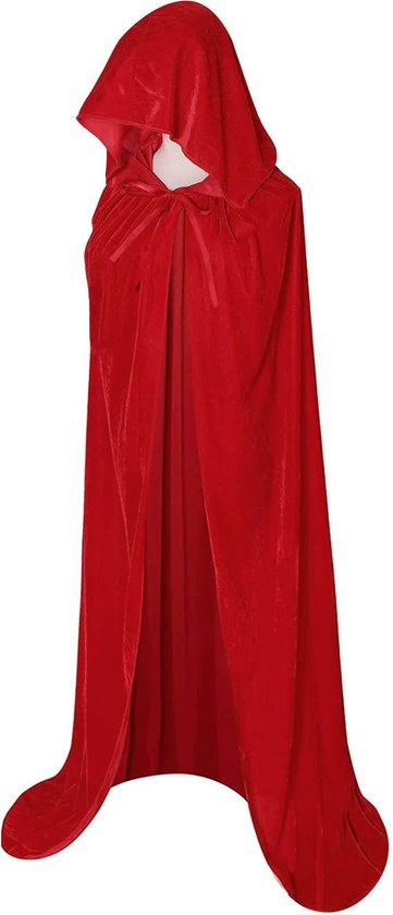 Rode cape met capuchon - velours cape rood - Halloween cape - roodkapje ...
