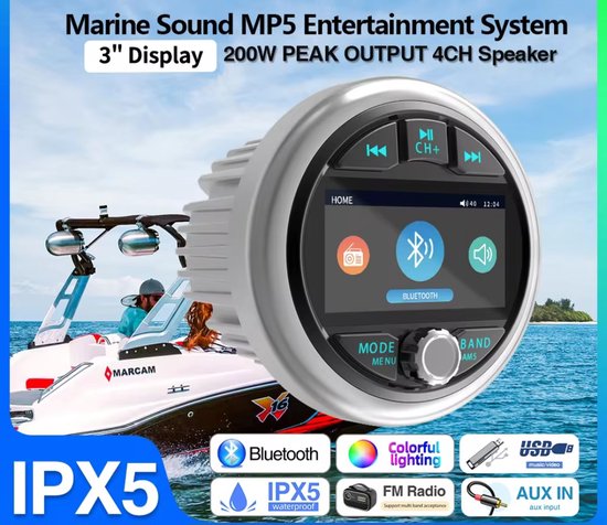 Boot radio | muziek Bluetooth waterdicht | audio speler Speedboot ...