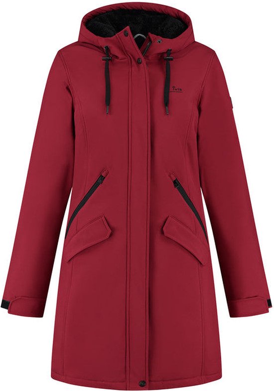Kjelvik dames softshell parka - winterparka softshell - Chanela - rood ...