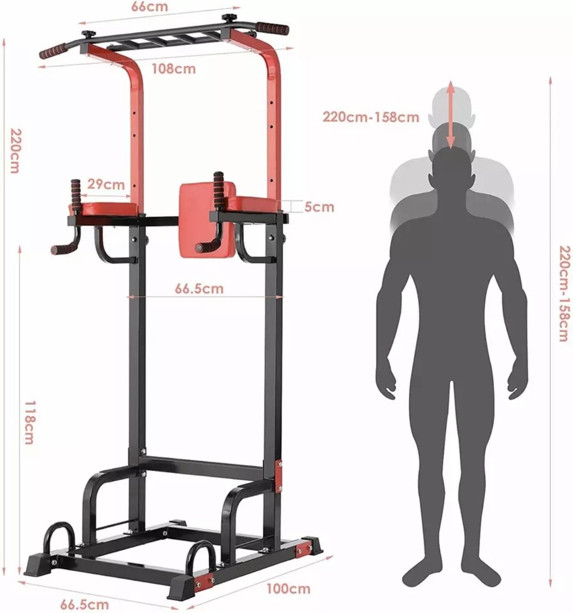 Eversky Fitness Pull Up Bar - Pull Up Station - Krachtstation – Power ...