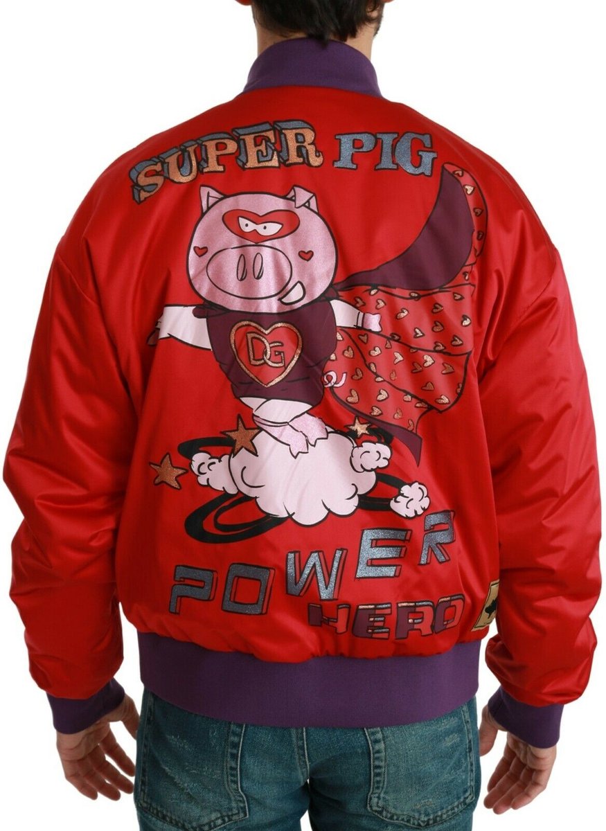 Dolce & Gabbana - Red YEAR OF THE PIG Bomber Jacket | bol.com
