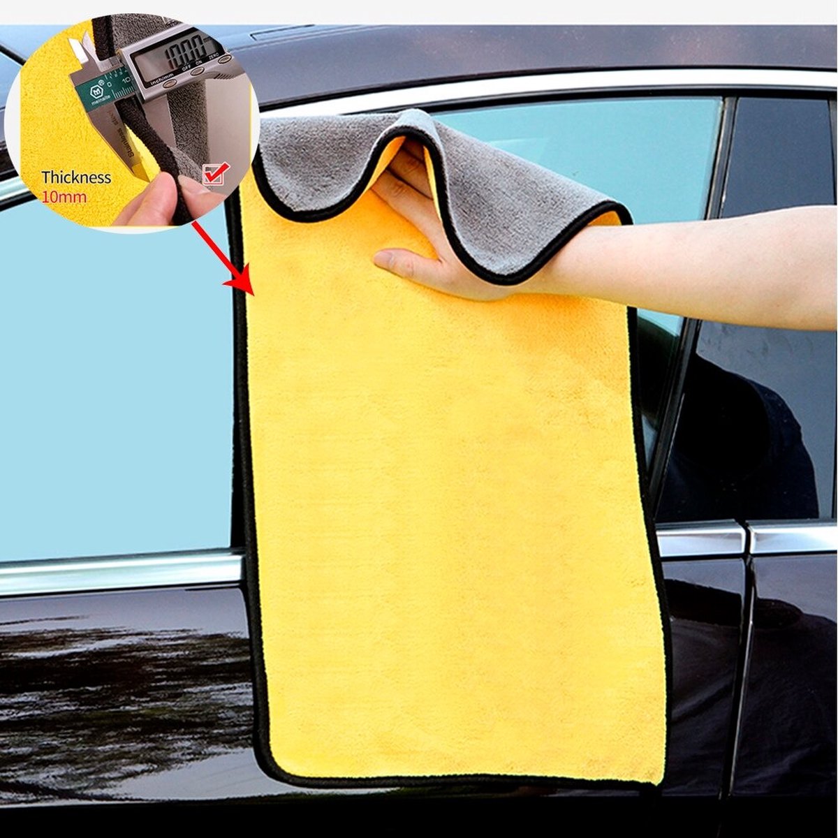 WiseGoods Luxe Microvezel Doek Auto - Handdoek Auto's Schoonmaken ...