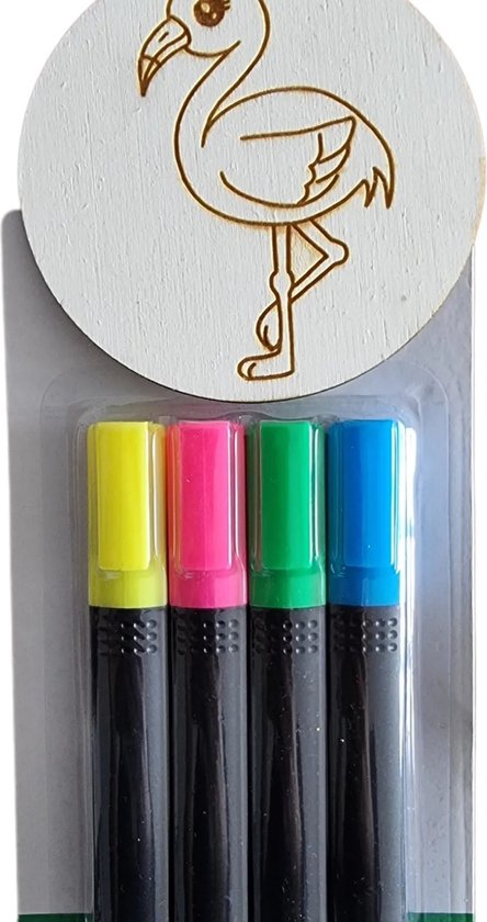 Kerstbal hout - Inkleuren - Flamingo - Knaptoetjes - Kerst - Knutselen ...