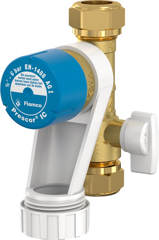 Flamco Prescor veiligheidsventiel IC ½" K15 6.0bar - 27169 | bol