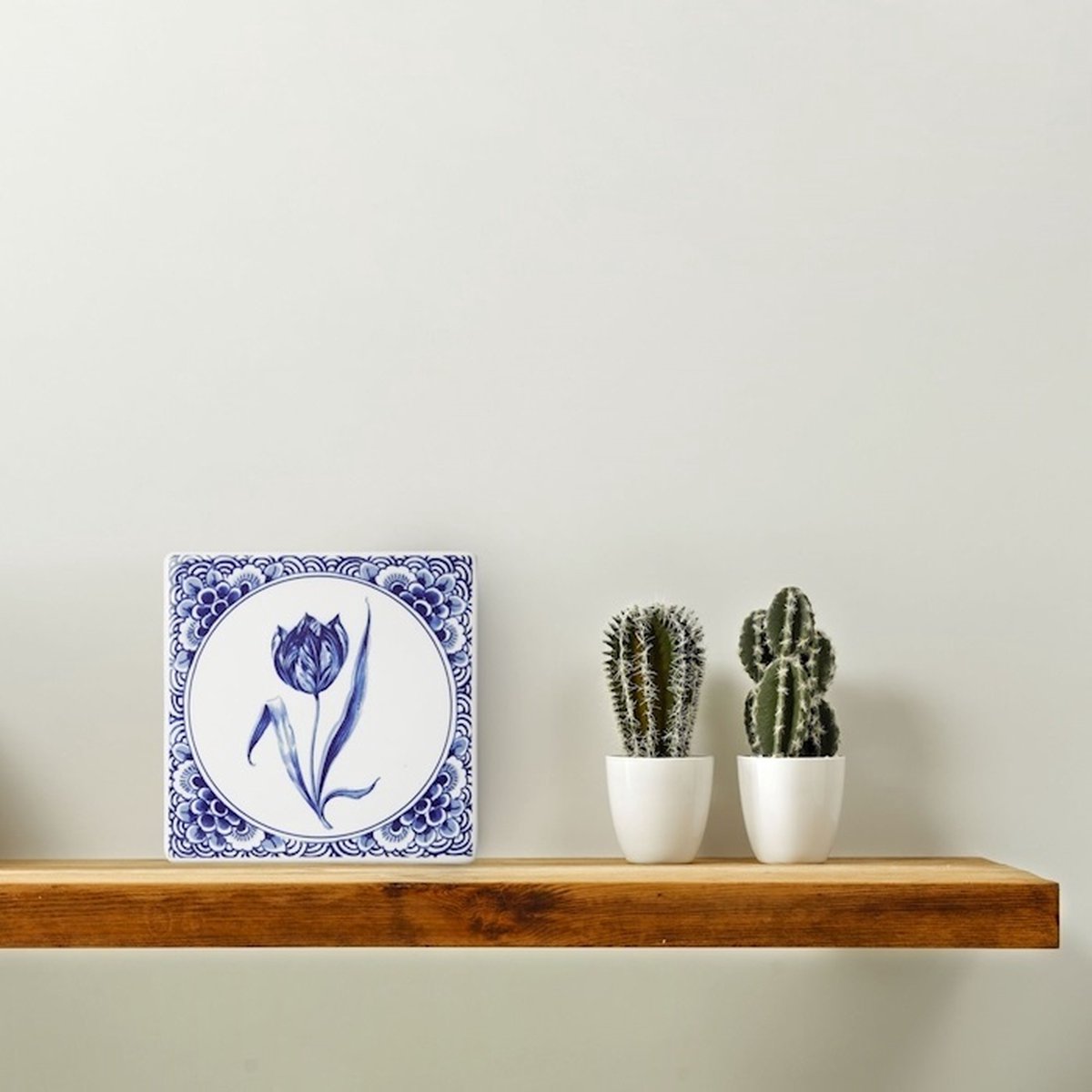 Tegel Tulp | Delfts Blauw | Heinen Delfts Blauw | Souvenir | 13 x 13 cm ...