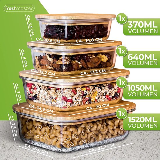 Voorraaddozen set – keukenopslag dozen – rijst suiker pasta opslag ...