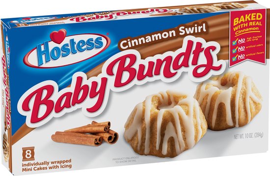 Hostess - Baby Bundts Cinnamon Swirl - 284 gram - Amerikaans Koek ...