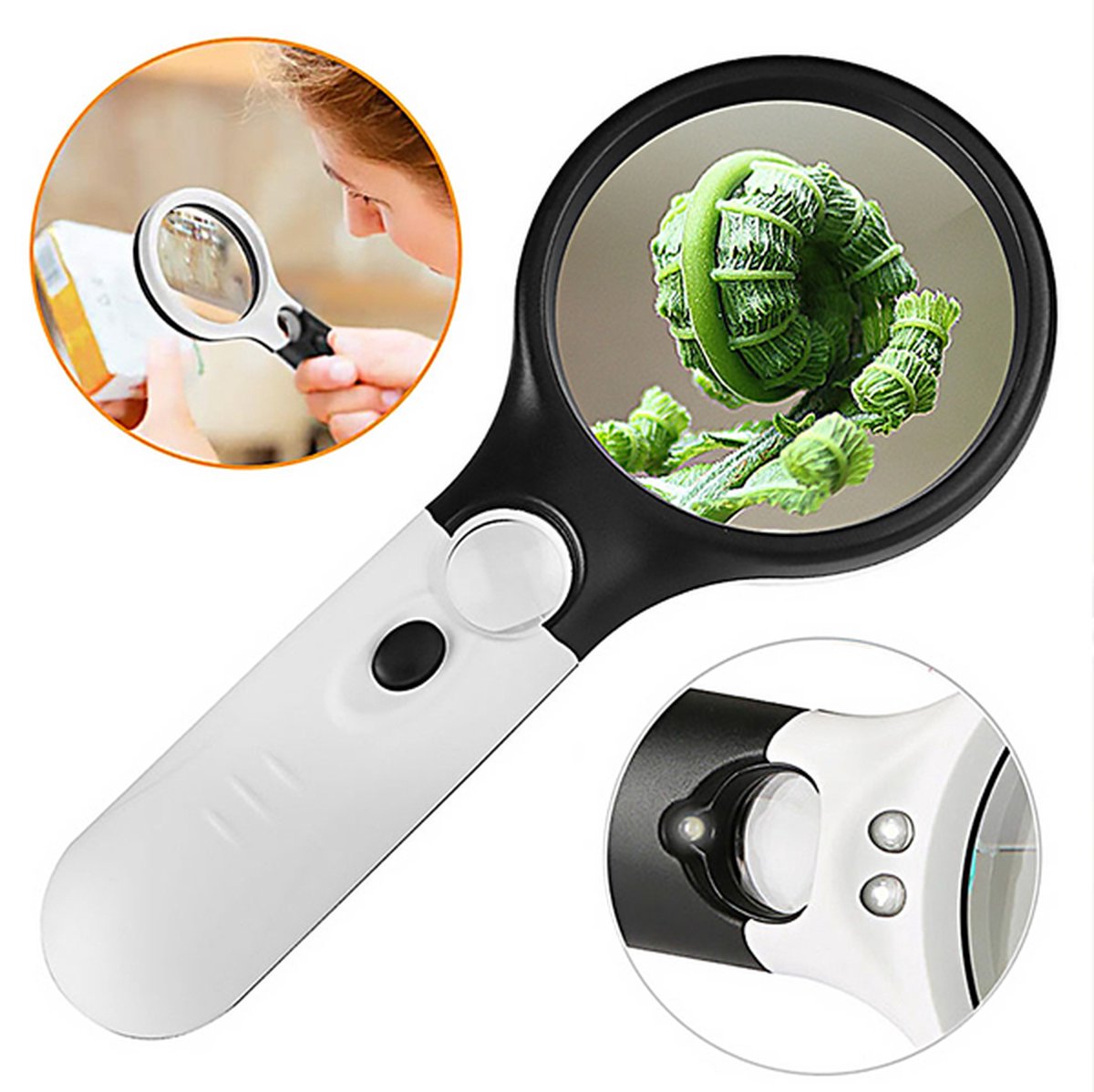 loeplamp met led verlichting - vergrootglas met verlichting - Leesloep ...