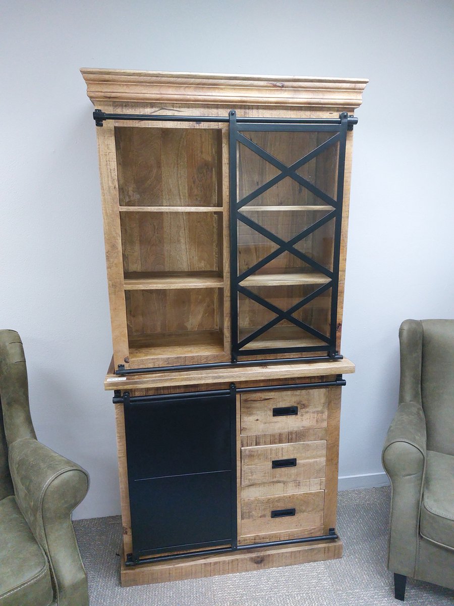 DMD Meubels | Dave | Buffetkast | Vitrinekast | Industrieel | Loft ...