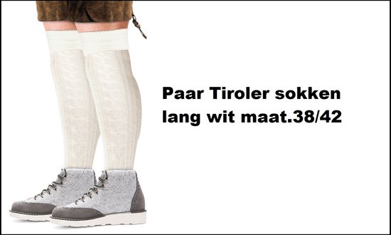 Paar Tiroler sokken lang wit mt.38-42 - tirol oktoberfest apres ski ...
