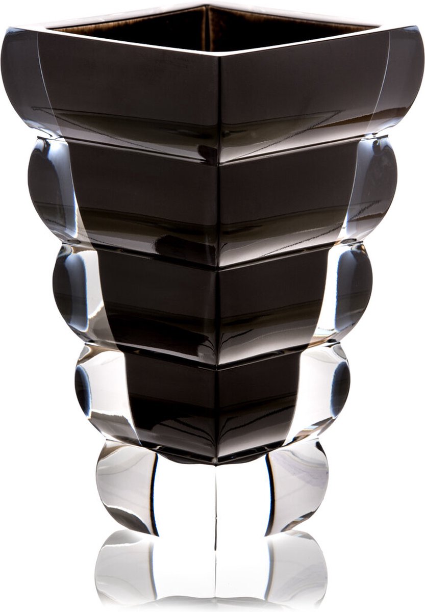 ROGASKA 1665 - ADRIA Vaas ZWART 25 CM - Kristal - Cadeau voor vrouwen ...