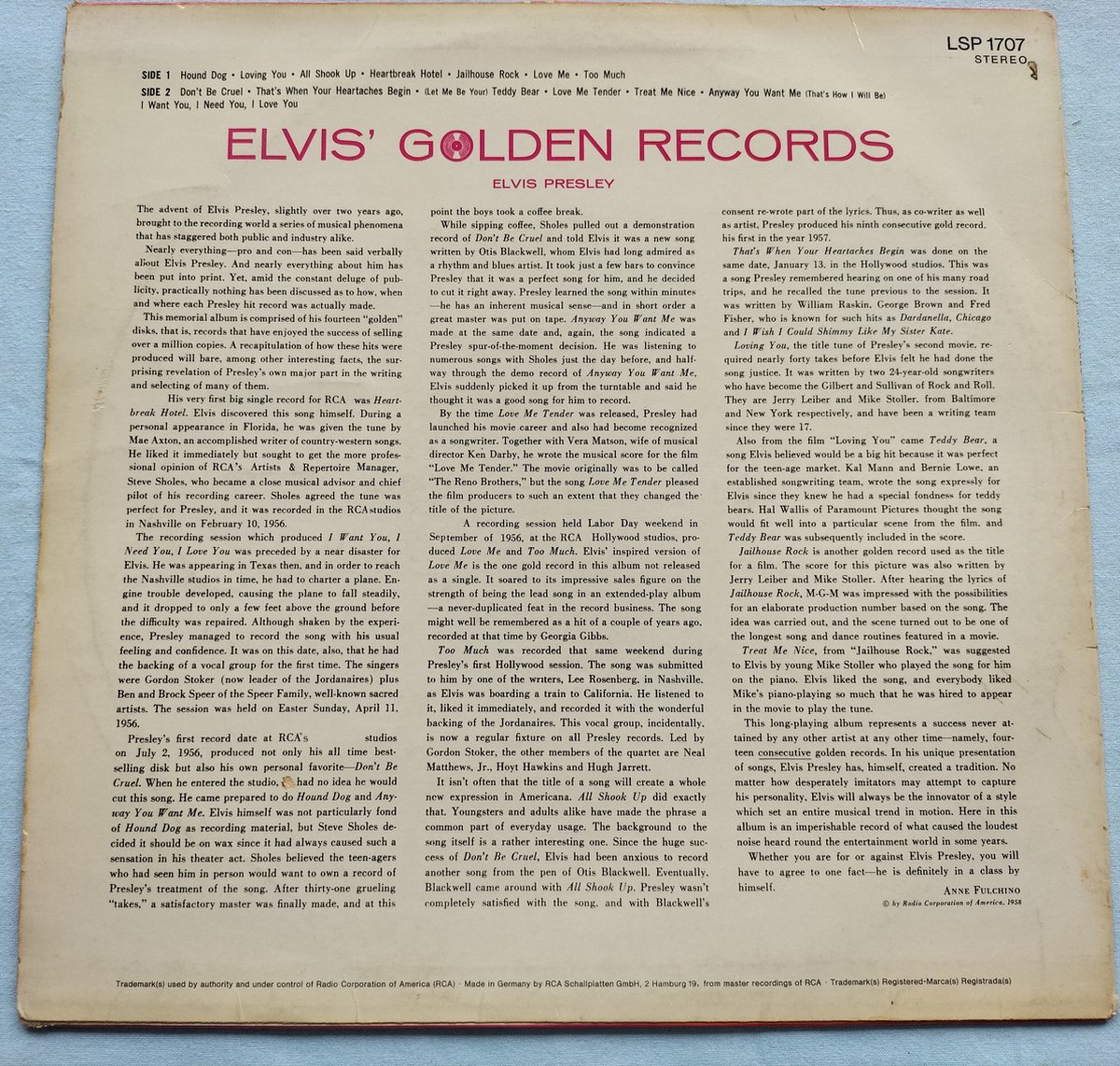 Elvis Presley ‎– Elvis' Golden Records Volume 1 (1970) LP = in Nieuwstaat, Elvis... | bol.com