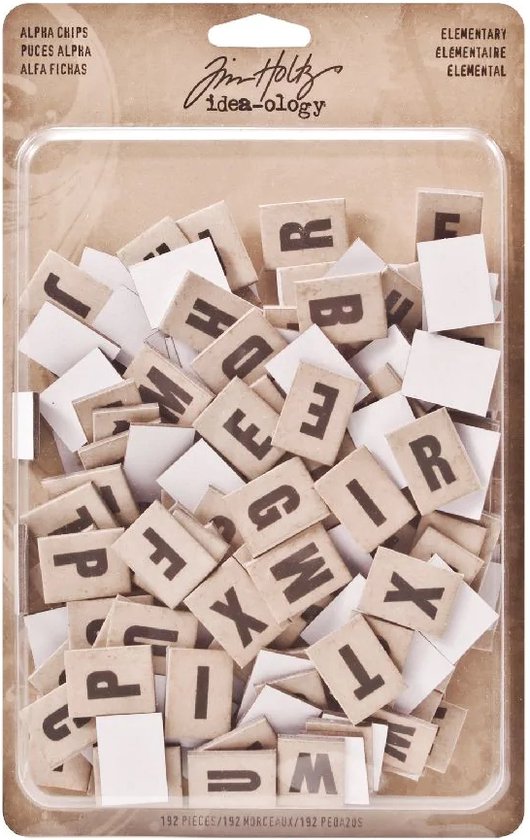 Idea-ology Tim Holtz - Alpha Chips Elementary (192PCS) (TH93116) | bol.com