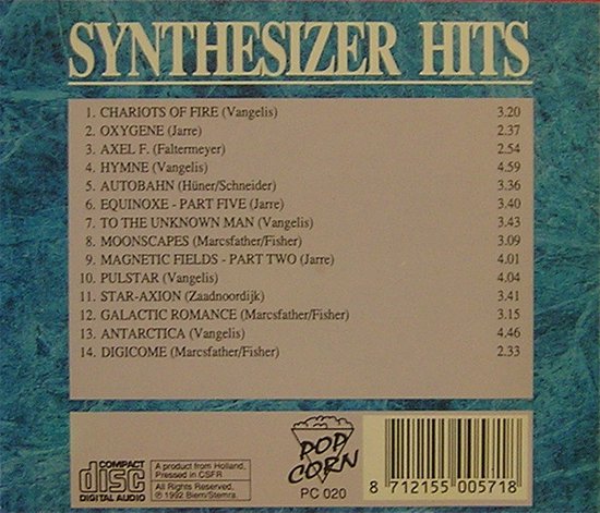 Synthesizer Hits, Various | Muziek | bol