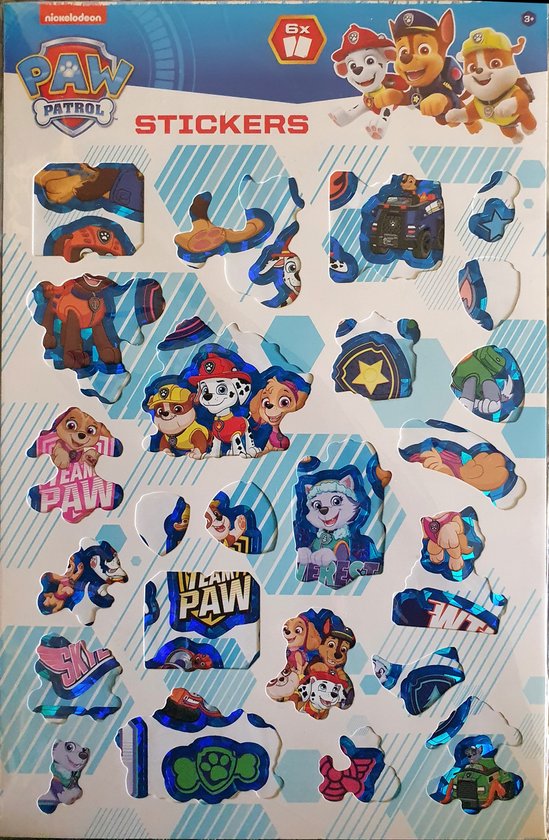 PAW Patrol- 6 sticker vellen | bol.com