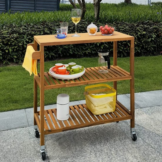 Premium Keukentrolley – keuken planken - Opberg Trolley op wielen – met ...