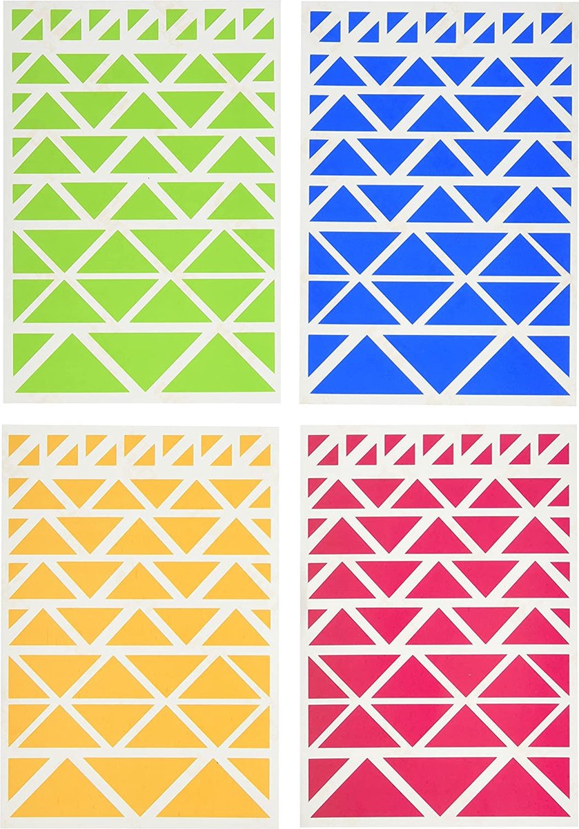 Apli Kids Gekleurde Stickers - 5 vormen - Oranje | Blauw | Roze | Groen ...