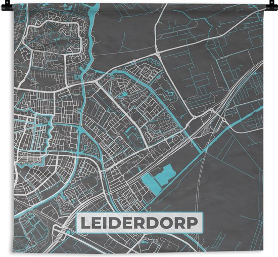 Wandkleed - Wanddoek - Plattegrond - Kaart - Leiderdorp - Stadskaart ...