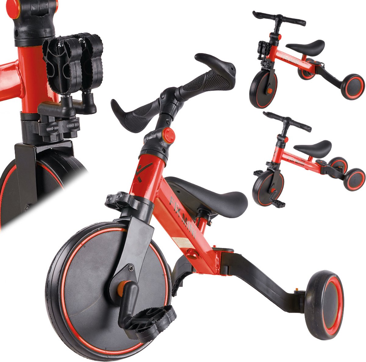 Fix Mini 3in1 driewieler trike met pedalen - tot 30kg - van 1,5 - 4 ...