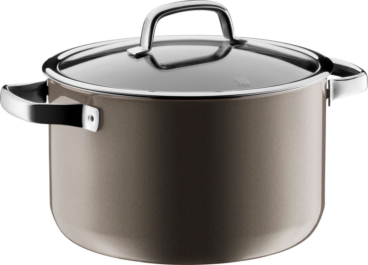 WMF Fusiontec Mineral Soeppan Met Glazen Deksel - 24 cm - Donker Bruin ...