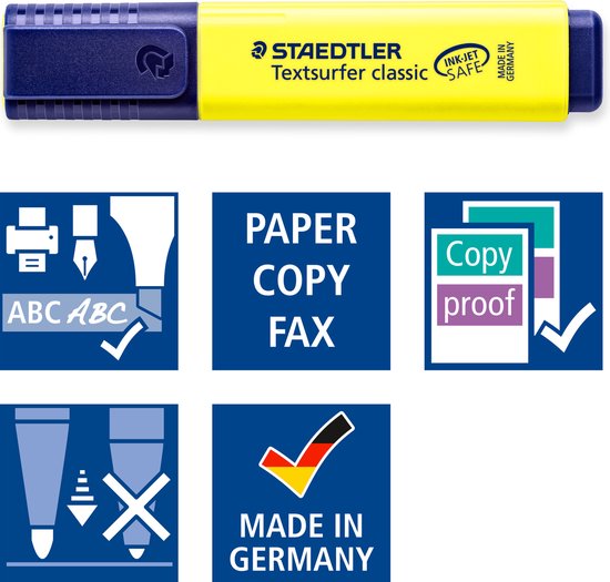 STAEDTLER Textsurfer classic tekstmarker - set 6 st | bol