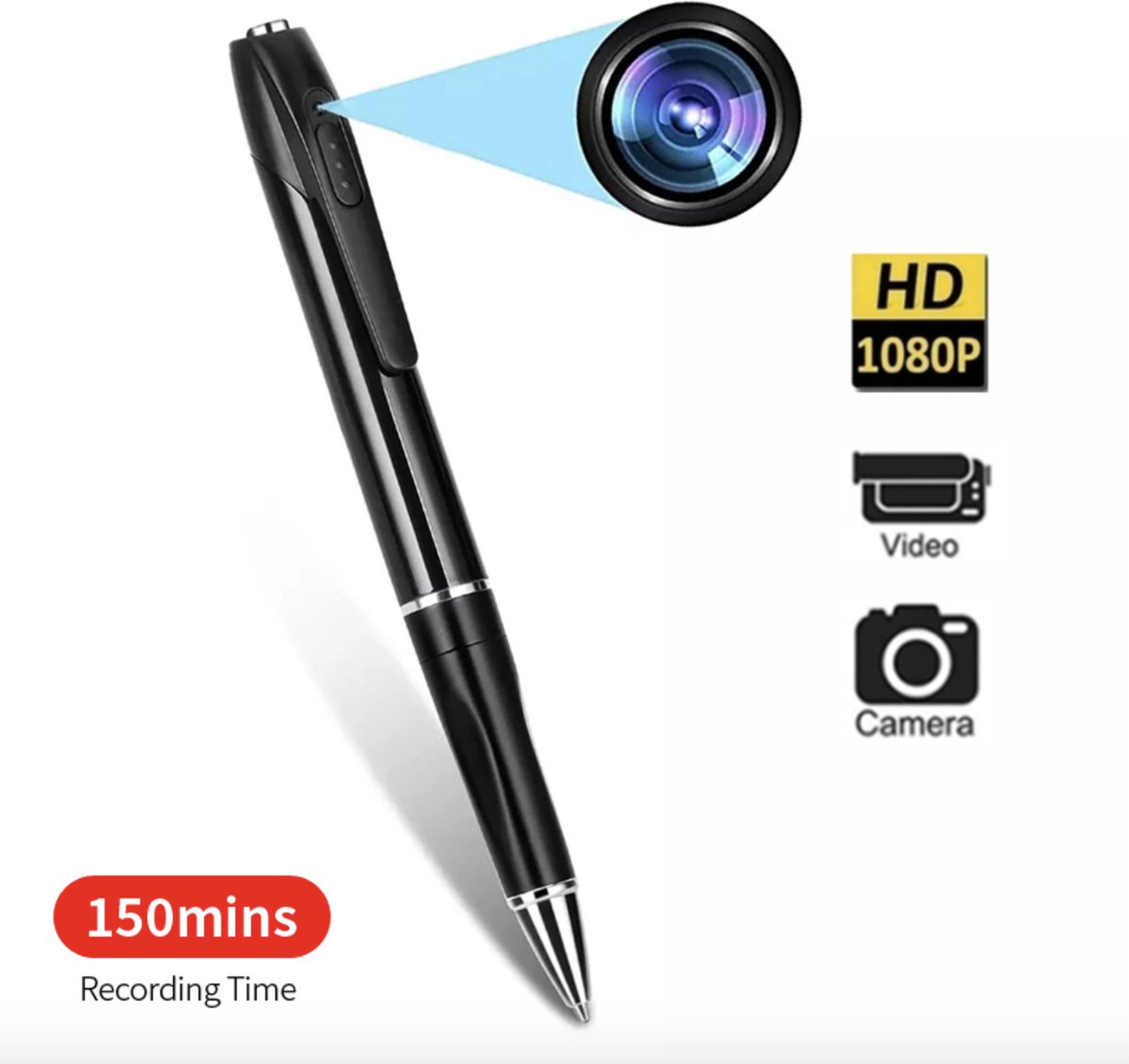 CB-Goods Spy Camera Pen | Verborgen Camera | Mini Camera | Beveiliging ...