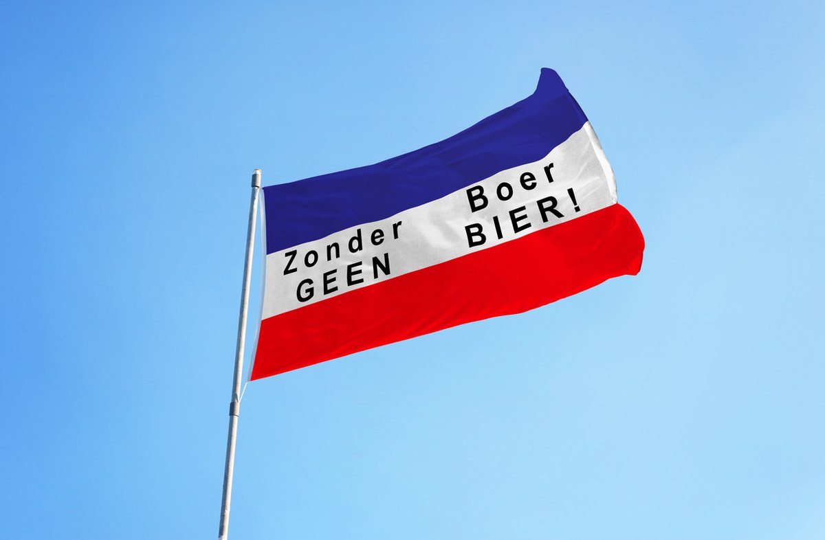 Boeren vlag | Zonder boer geen bier | 200 x 100 cm | Vlag met Koord en ...