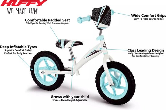 Huffy Loopfiets voor kinderen - 2-5 jaar - Blauw - Wielen van 30 cm ...