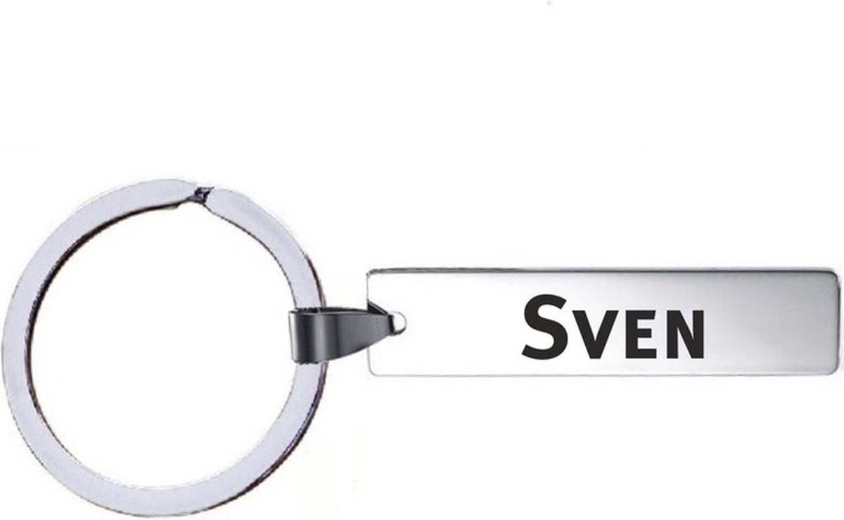 Sleutelhanger Met Naam - Sven - RVS | bol.com