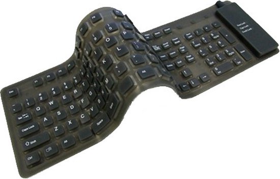 Flexibel USB Toetsenbord - Zwart - Siliconen - Waterafstotend ...