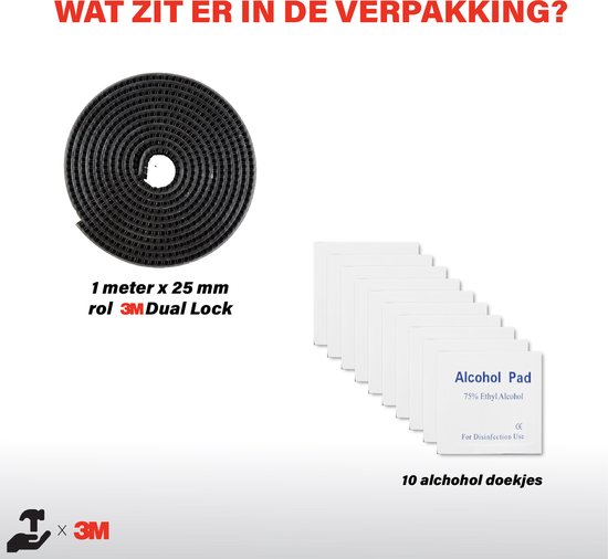 3M Dual Lock - Zelfklevend klittenband - Heavy Duty - Dubbelzijdig ...