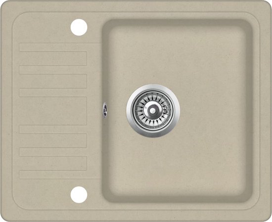 Prolenta Premium - Gootsteen enkele bak graniet beige - Huis en Tuin ...