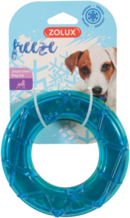 Zolux - TPR Freeze Ring | 13CM | Groen-Blauw | verkoelend voor in de ...