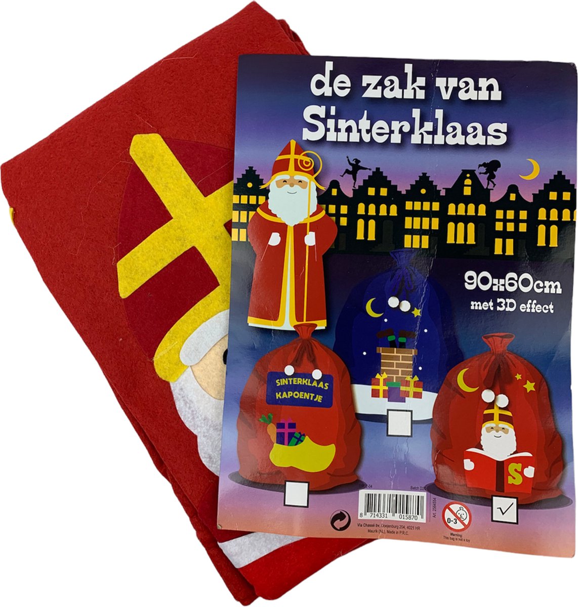 Cadeautjeszak - de zak van Sinterklaas - 90 x 60 cm - Sinterklaasboek ...