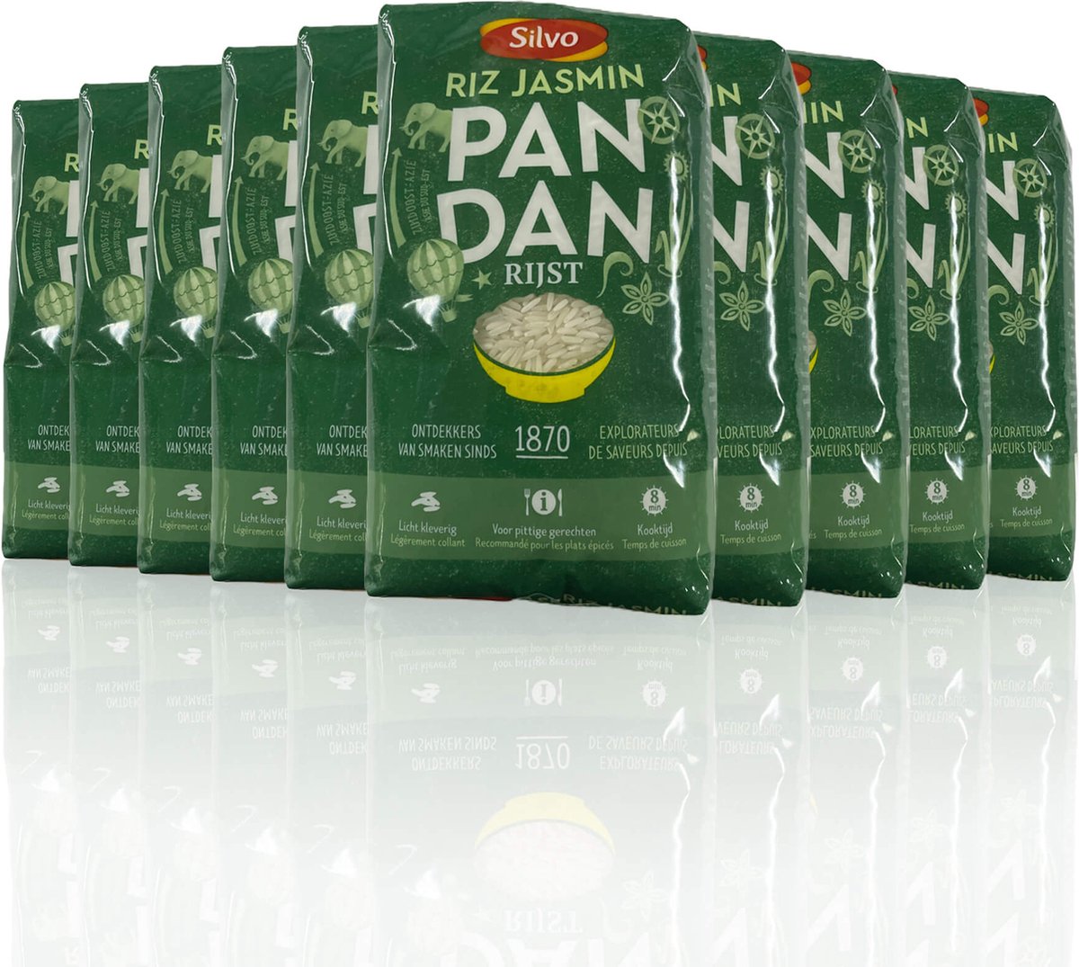 Silvo® | 10 x 1kg Pandan Rijst | voordeelverpakking | riz jasmin ...